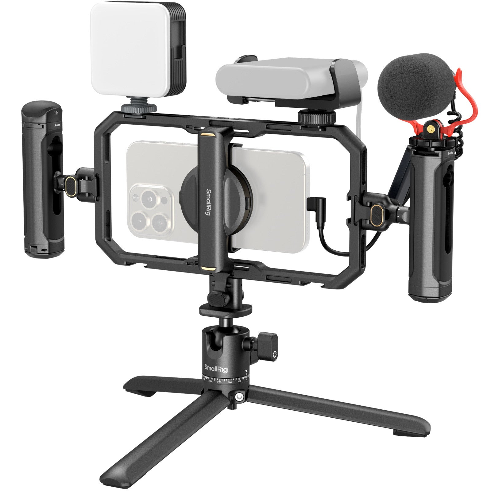 SmallRig All-in-One Video Kit For Smartphone Creators with Audio and L ...